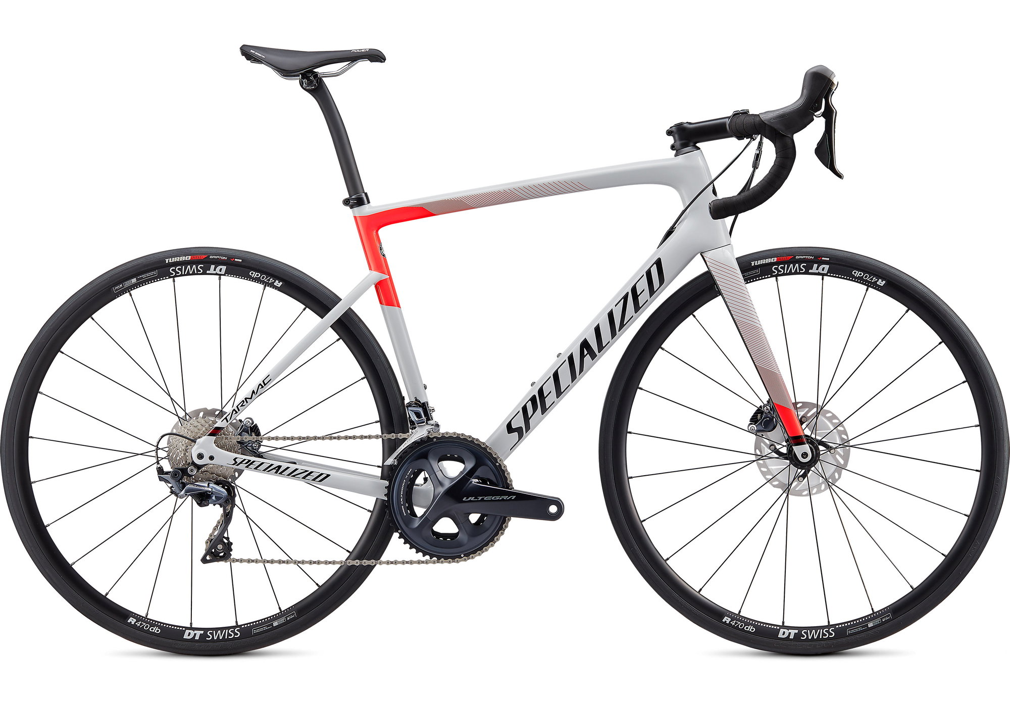 Bicicleta SPECIALIZED Tarmac Disc Comp - Gloss Dove Grey/Rocket Red ...