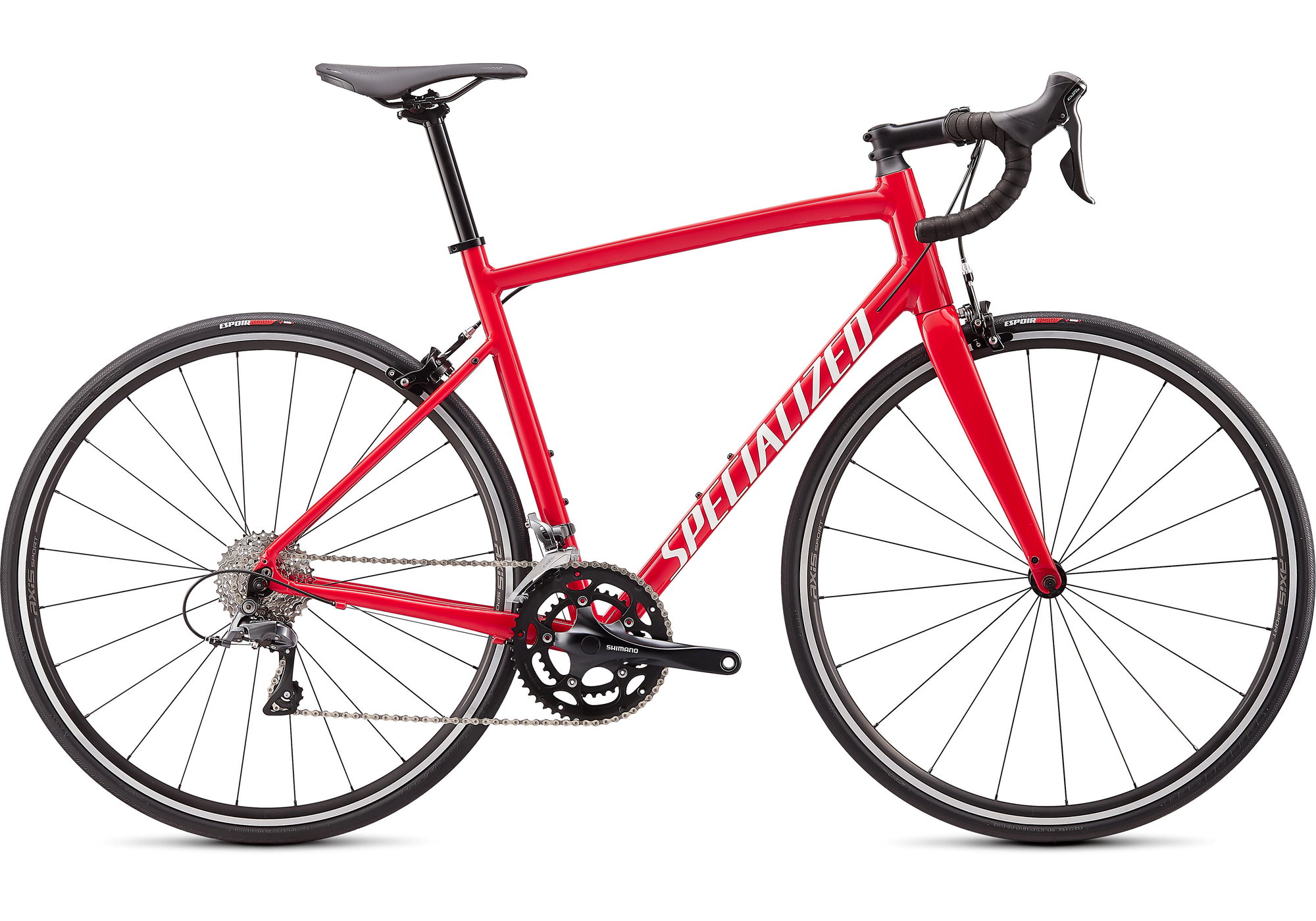 Bicicleta SPECIALIZED Allez Gloss - FLo Red/White Clean 44 - Trisport.ro